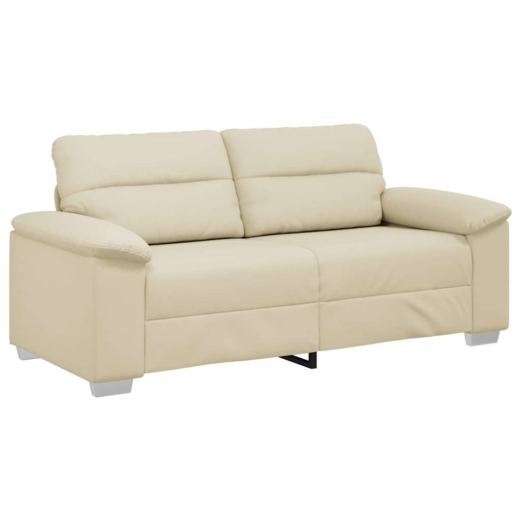 Canapea cu 2 locuri vidaXL, crem, 180x81x84 cm, piele ecologica - eMAG.ro
