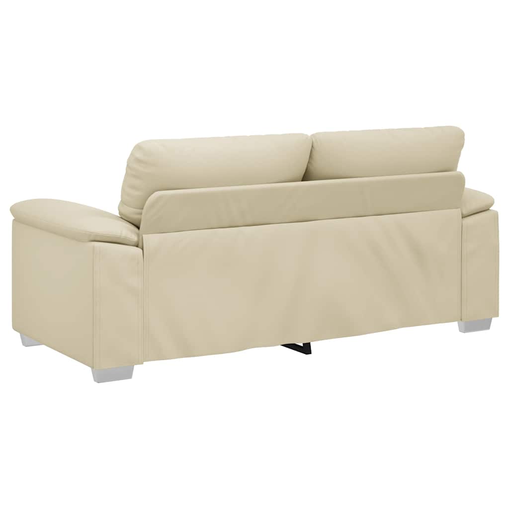 Canapea cu 2 locuri vidaXL, crem, 180x81x84 cm, piele ecologica - eMAG.ro