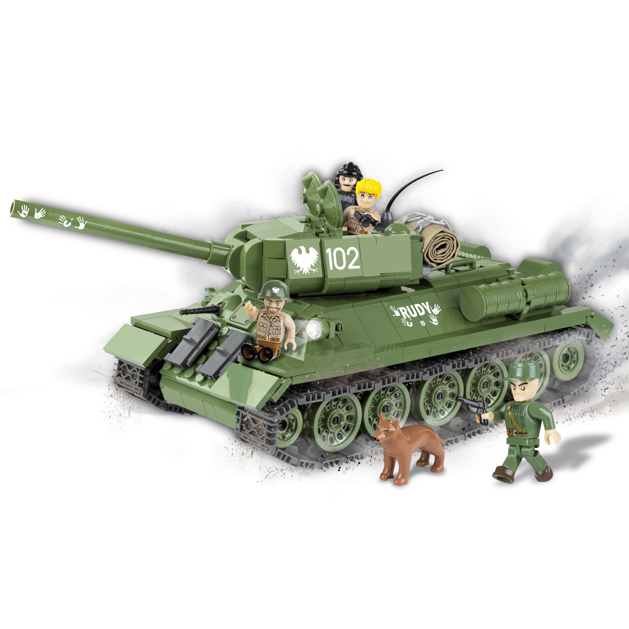 Set de construit Cobi, Small Army, Tancul Sovietic Rudy 102 T-34/85 ...