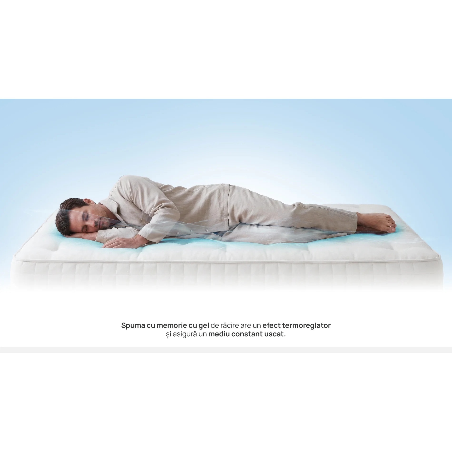 Saltea Zymmo, Rila, 160x190x24, Medie-tare - eMAG.ro