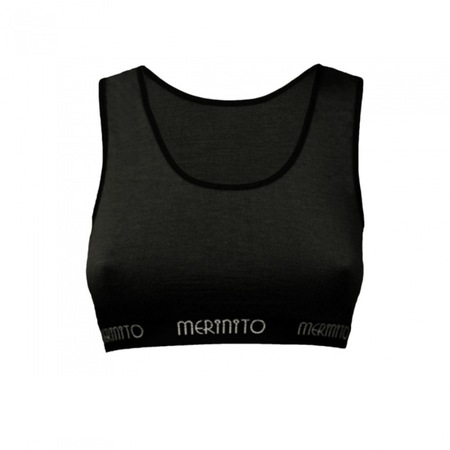 Bustiera Dama Sport din Lana Merinos 100% naturala, Negru, marime XL ...