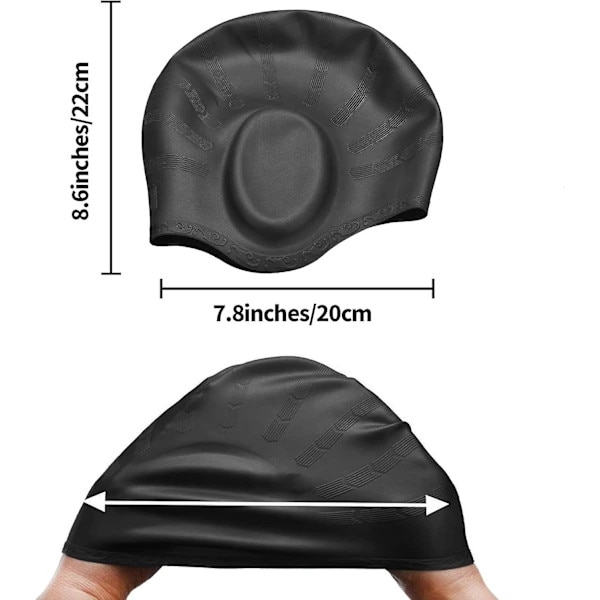 Casca de inot siliconica neagra, protectie urechi, unisex, marime ...