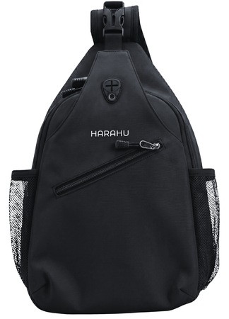 Geanta Crossbody Barbateasca HARAHU Signature - Neagra - eMAG.ro
