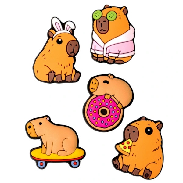 Set 5 stickere 3D capybara multicolor 3mm - eMAG.ro