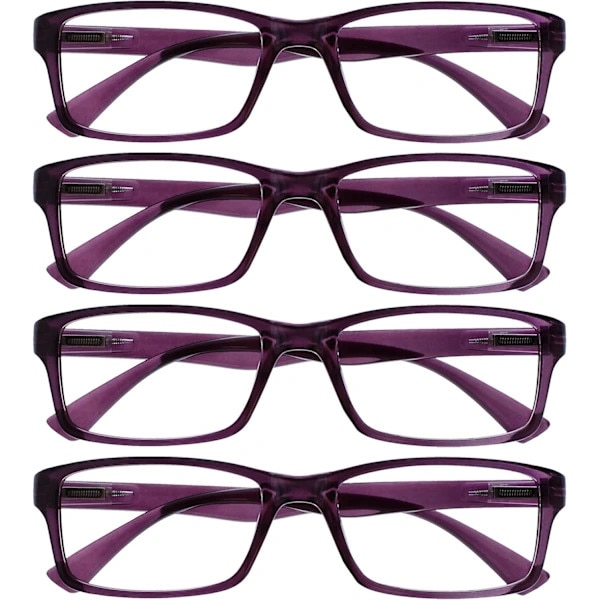 Set 4 ochelari de citit, maro testoasa, +3.00, unisex - eMAG.ro