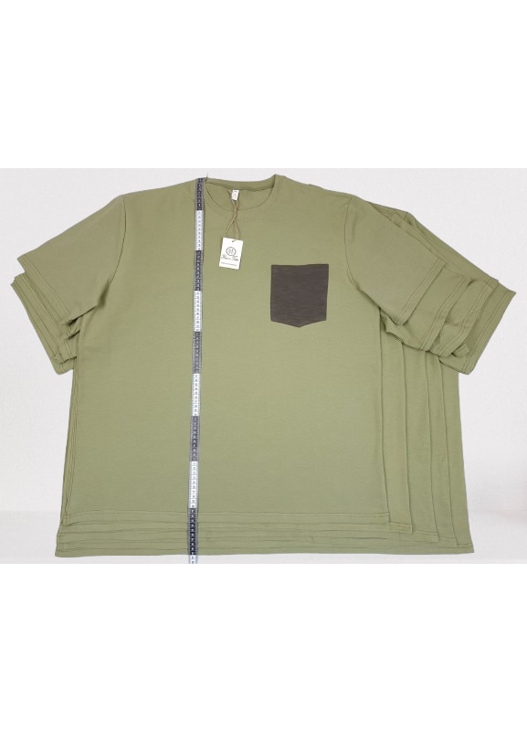 Tricou Barbatesc marimi mari (batal), 95% Bumbac, 5% Elastan, Kaki, 4XL ...