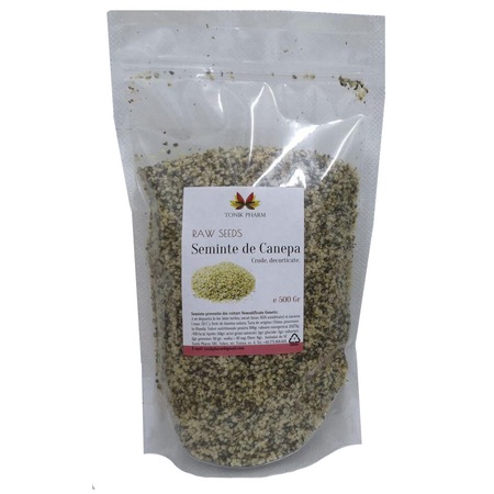 Seminte de canepa Tonik 500g, bogate in proteine si Omega 3, 6, 9 ...