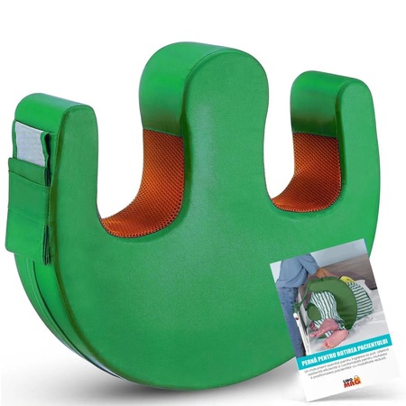 Ajutor cu intoarcere, stil curea, piele verde cu material din plasa ...