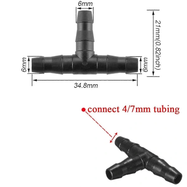Set 150 conectori irigare plastic negru 4/7mm 34.8x21mm - eMAG.ro