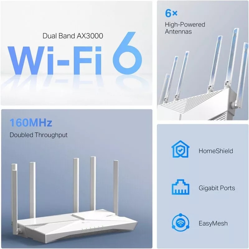 Router wireless TP-LINK Gigabit ARCHER AX56 AX3000 Dual-Band WiFi 6 ...