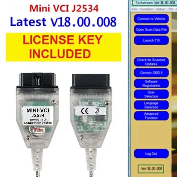 Cablu/adaptor diagnostic OBD2 VCI J2534 V18.00.008, compatibil TIS ...