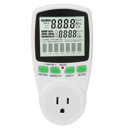 Contor consum energie 0-16A, afisaj mare, 0-9999kWh, 0-2900W - eMAG.ro