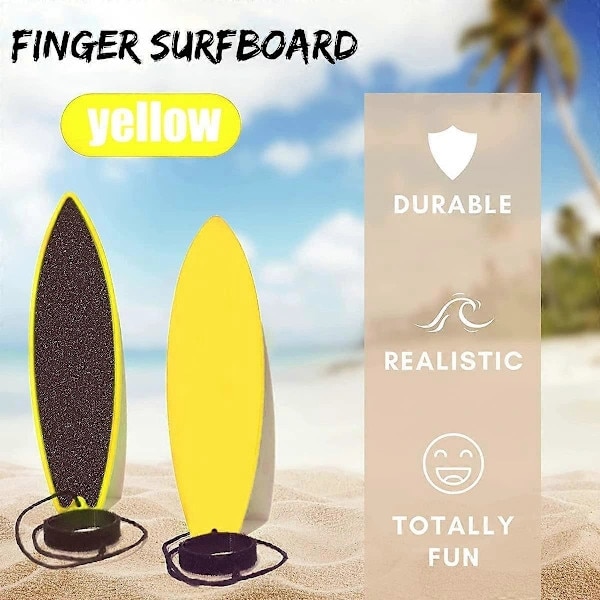 Set 2 mini surfboard-uri deget, plastic durabil, albastre, 10x3cm - eMAG.ro