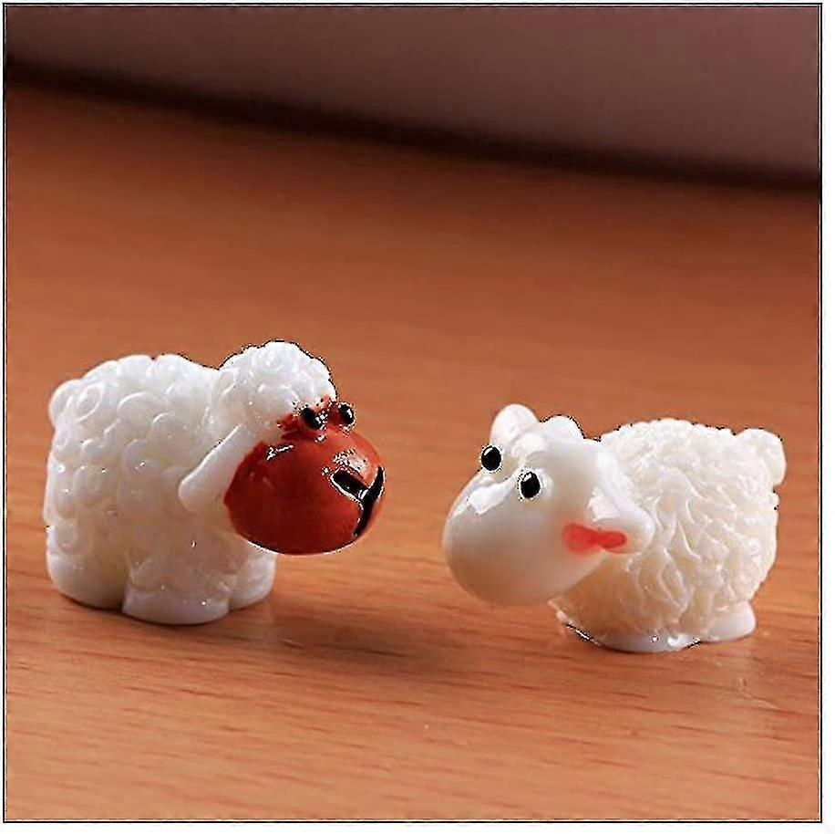 Set 12 bucati, figurine miniaturale oi, pictate manual, pentru gradina ...