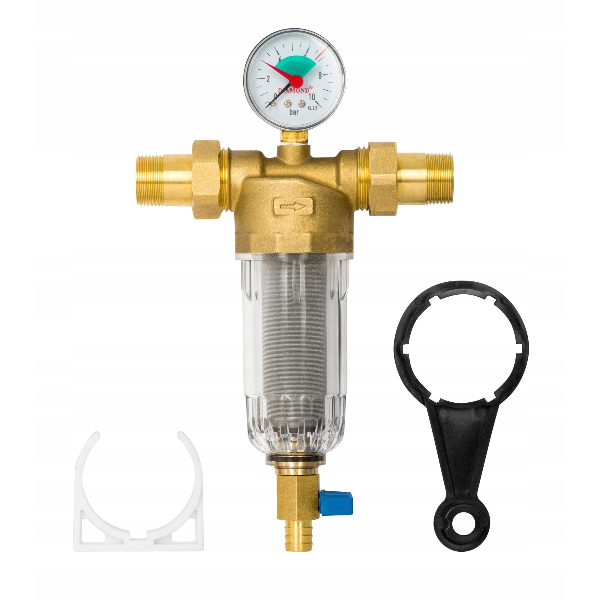 Filtru mecanic DIAMOND TYP:350 auto-curatant, cu manometru, cu spalare ...