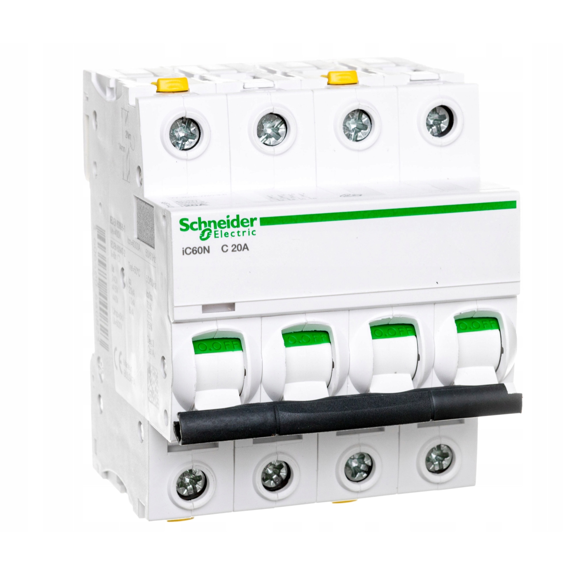 Siguranta electrica Schneider Electric Acti9 iC60N 4P 20A alb 91x72x78 ...