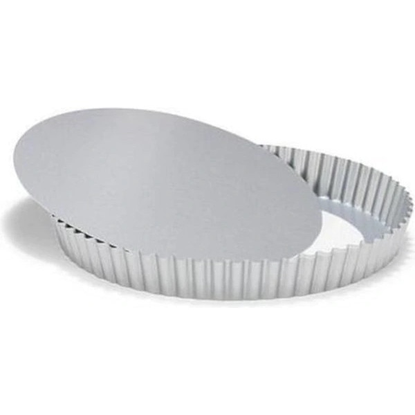 Tava de copt Patisse Quiche cu fund detasabil 30cm argintiu - eMAG.ro