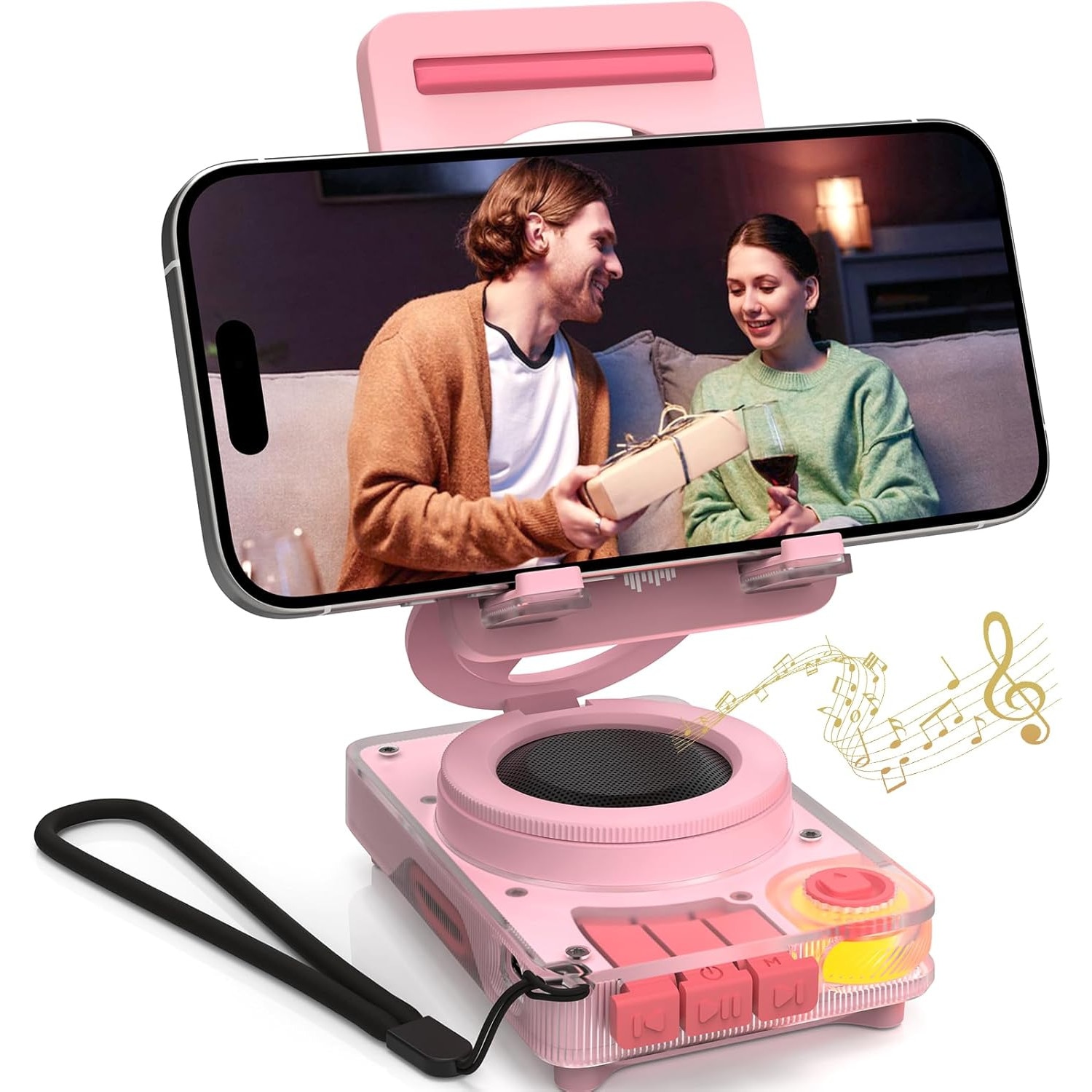 Boxa Bluetooth ANCwear cu suport pentru telefon, suport reglabil de ...