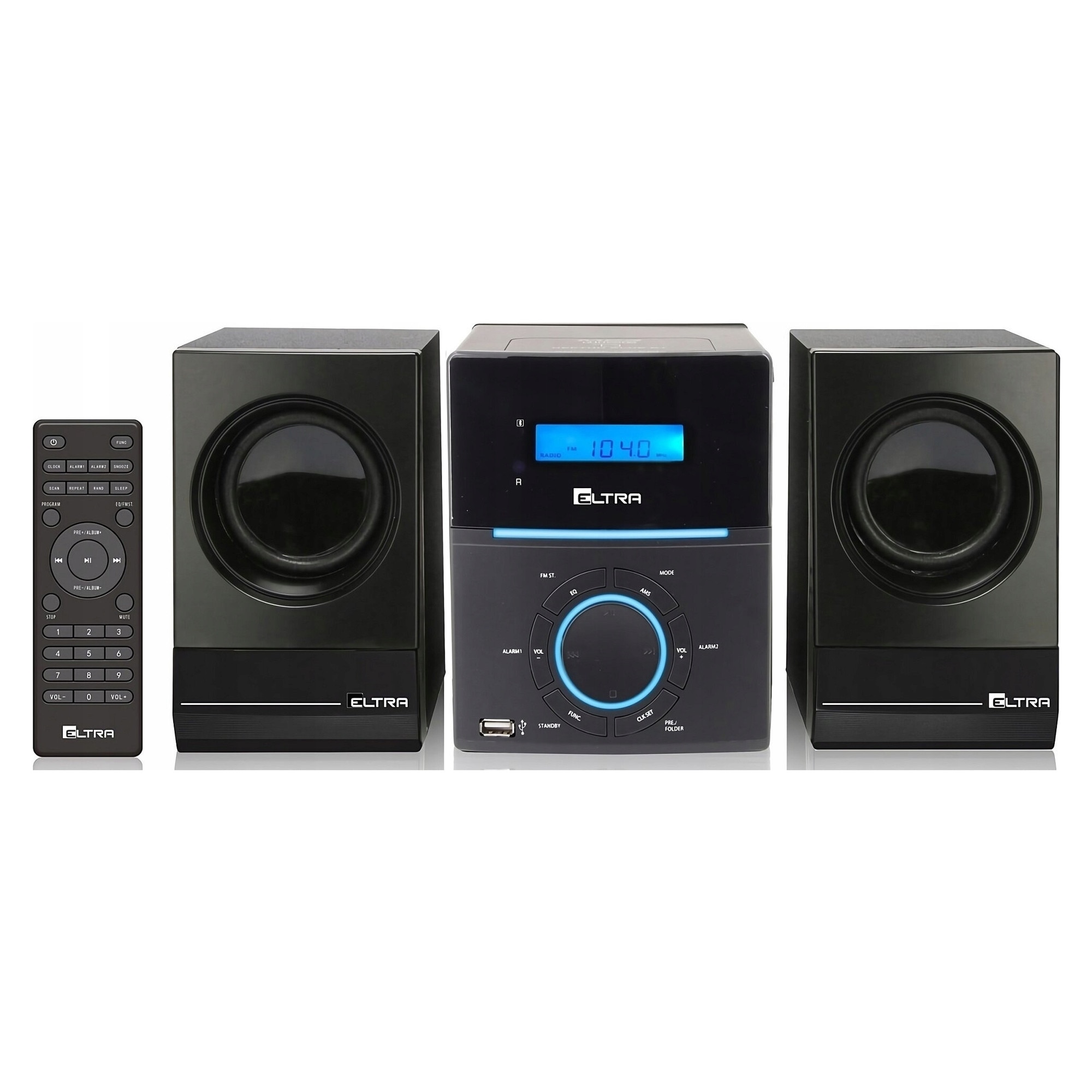 Sistem audio Eltra Neptun Blue 3060BT, cu CD si redare MP3 de pe USB ...