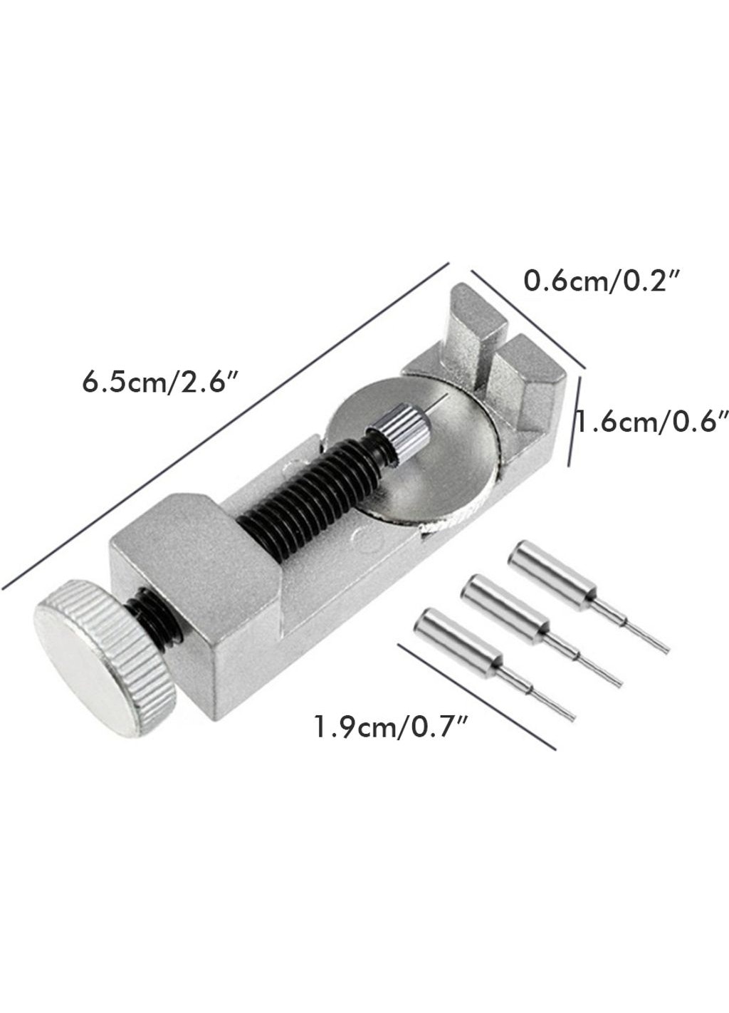 Instrument pentru eliminat zale de la curea ceas, metal, cu 3 pini de ...