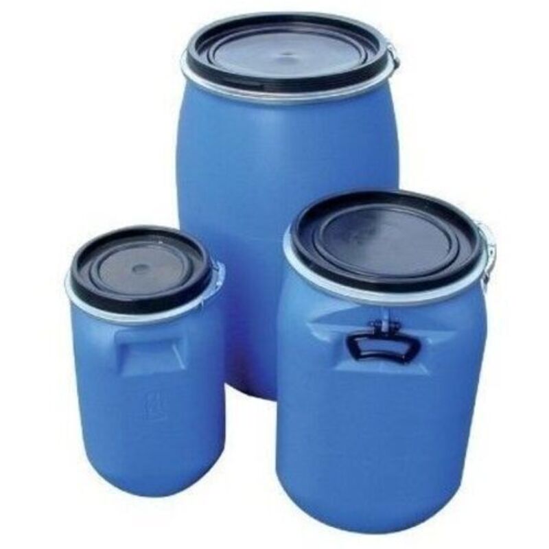 Butoi plastic / bidon cu deschidere completa, capac etans cu banda ...