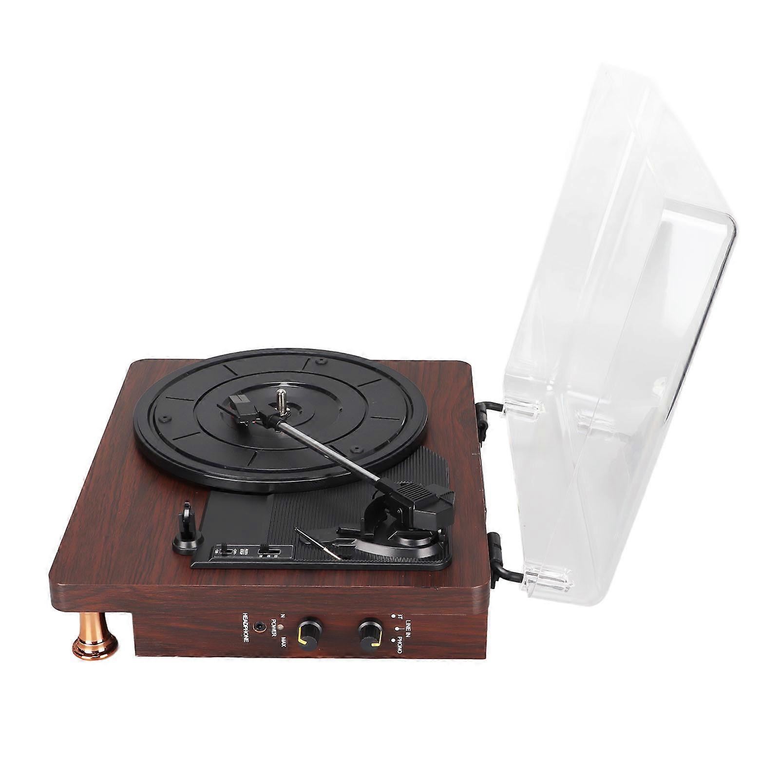 Gramofon retro, 3 viteze, Bluetooth, lemn natural, 7x10x12 inch - eMAG.ro