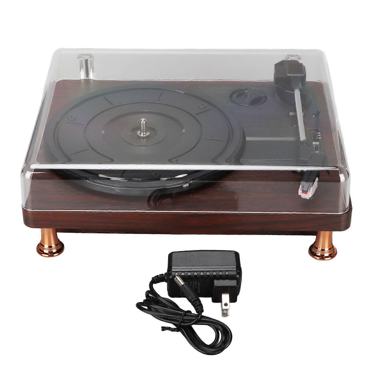 Gramofon retro, 3 viteze, Bluetooth, lemn natural, 7x10x12 inch - eMAG.ro