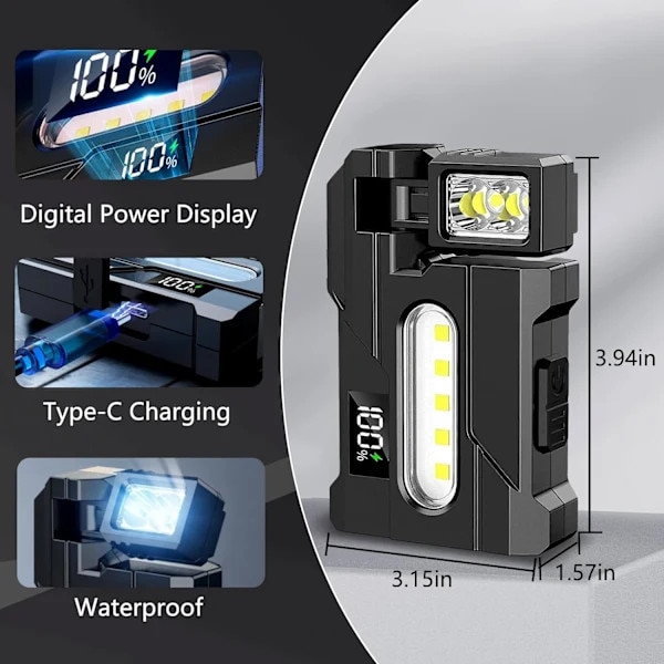 Lanterna EDC G5 Mini, compacta reincarcabila 1000 lumeni, duala cu ...