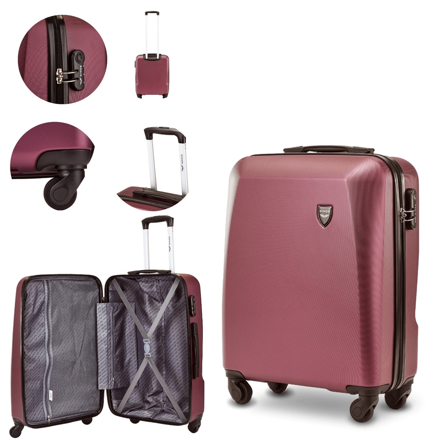 Troler Avion Wings Plover Abs+ 55X38X20 Cm, Valiza De Cabina Usoara Si ...