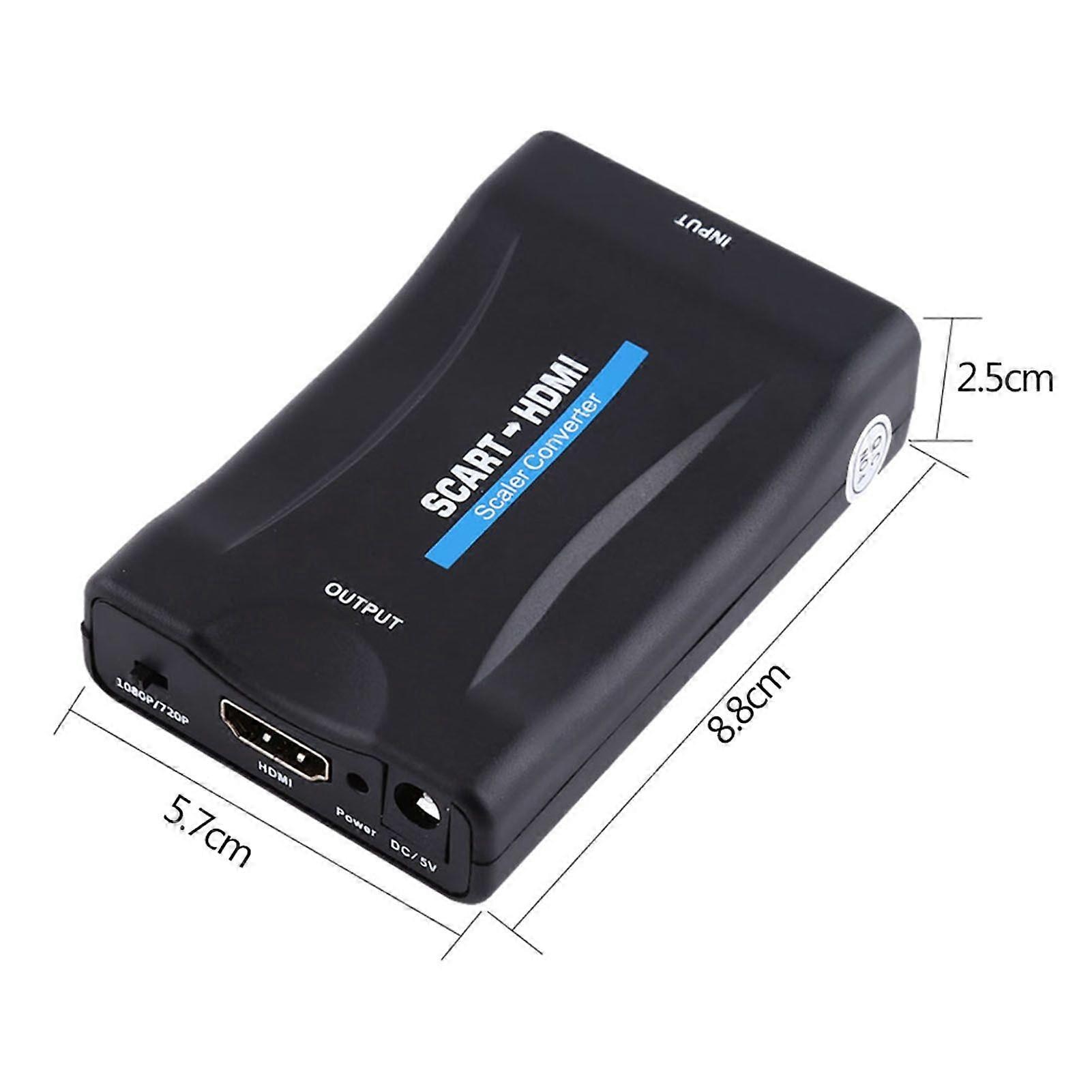 Convertor Scart la HDMI, Scaler convertor, 1 x Scart la 1 x HDMI, 720p ...