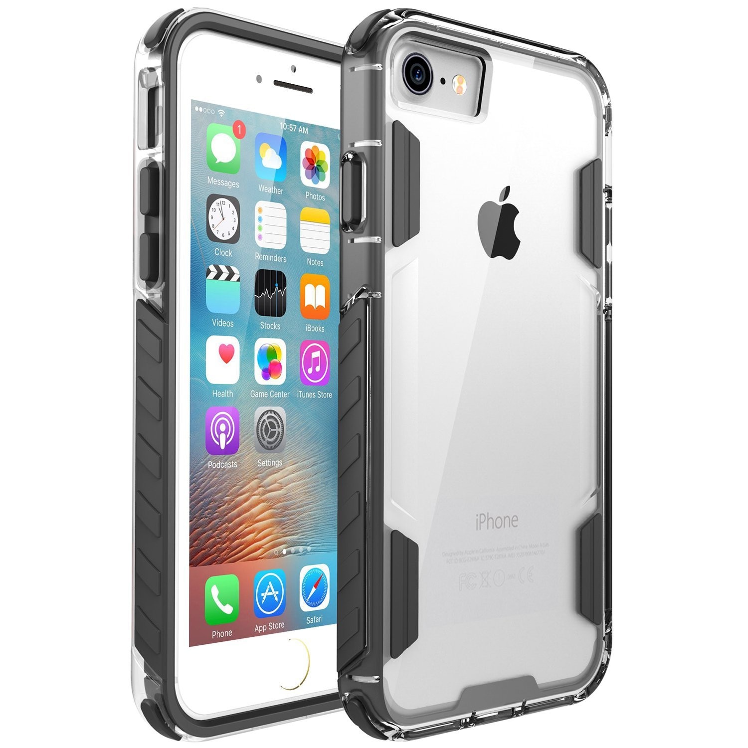 Husa pentru iPhone 8 / iPhone 7, Hybrid Antisoc, carcasa spate PC ...