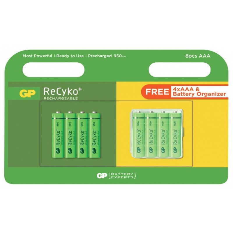 Acumulatori GP ReCyko+ Seria 1000 AAA R3 1.2V 950mAh 8bucati/blister ...