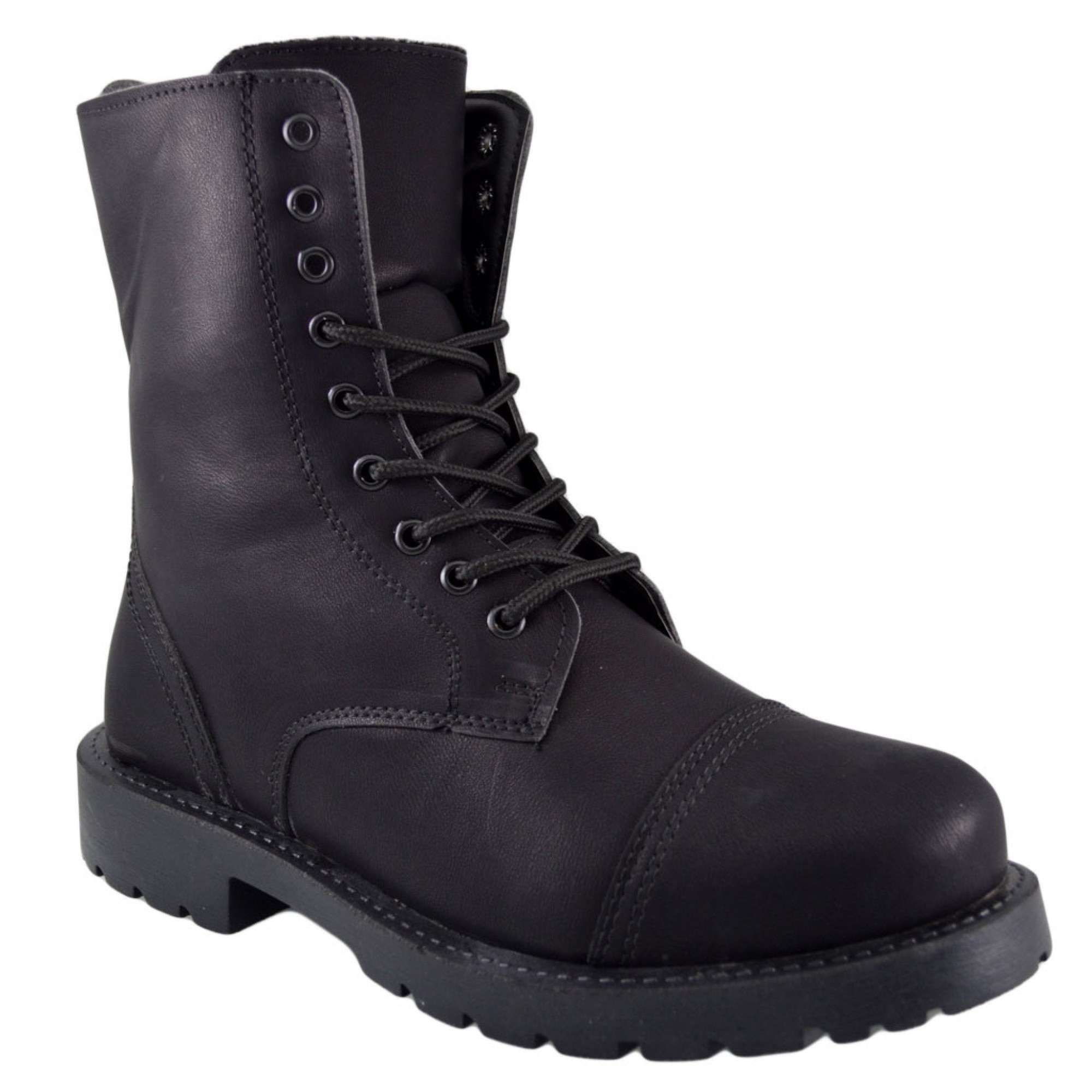 Bocanci Dama Negri Inalti cu Sireturi si Fermoar, 36 EU - eMAG.ro