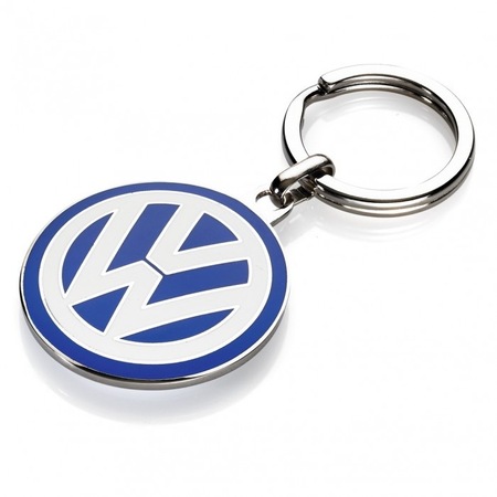 Breloc chei original Volkswagen Logo 3D, Crom si email colorat - eMAG.ro