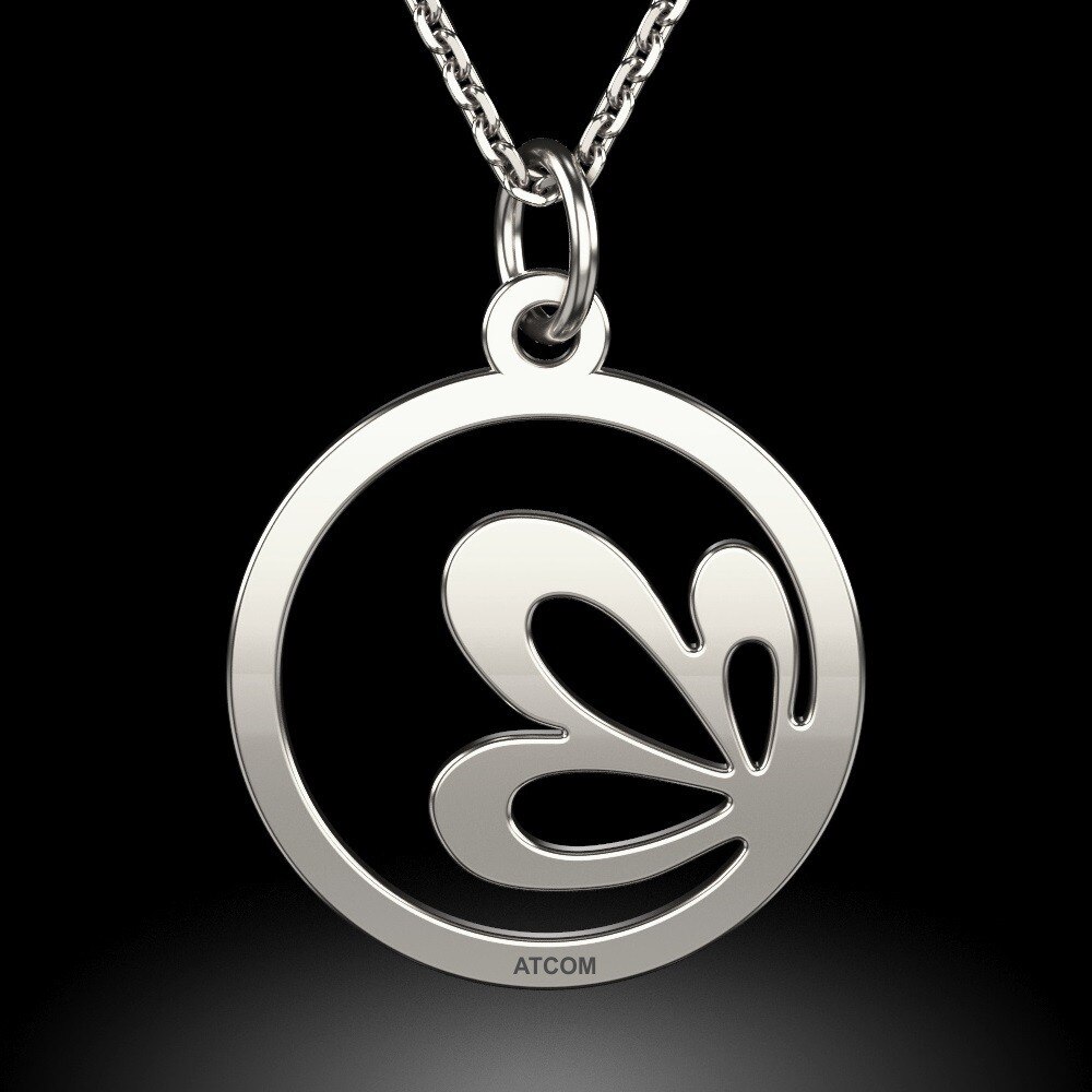 Lantisor cu pandantiv din argint model Floare de lotus - eMAG.ro