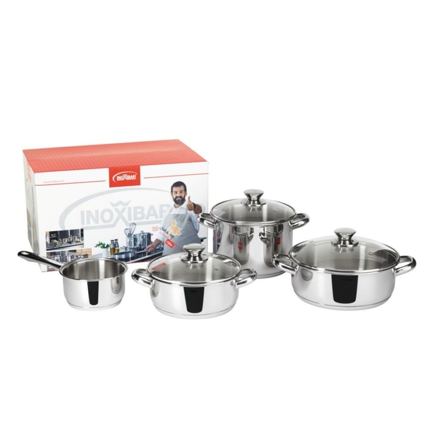 Set vase, Inoxibar, 7 piese, Inox, Argintiu - eMAG.ro