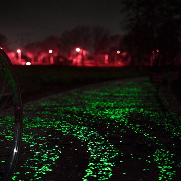 Декоративни фосфоресциращи камъни Glowmania, Бял който светлини Зелен ...