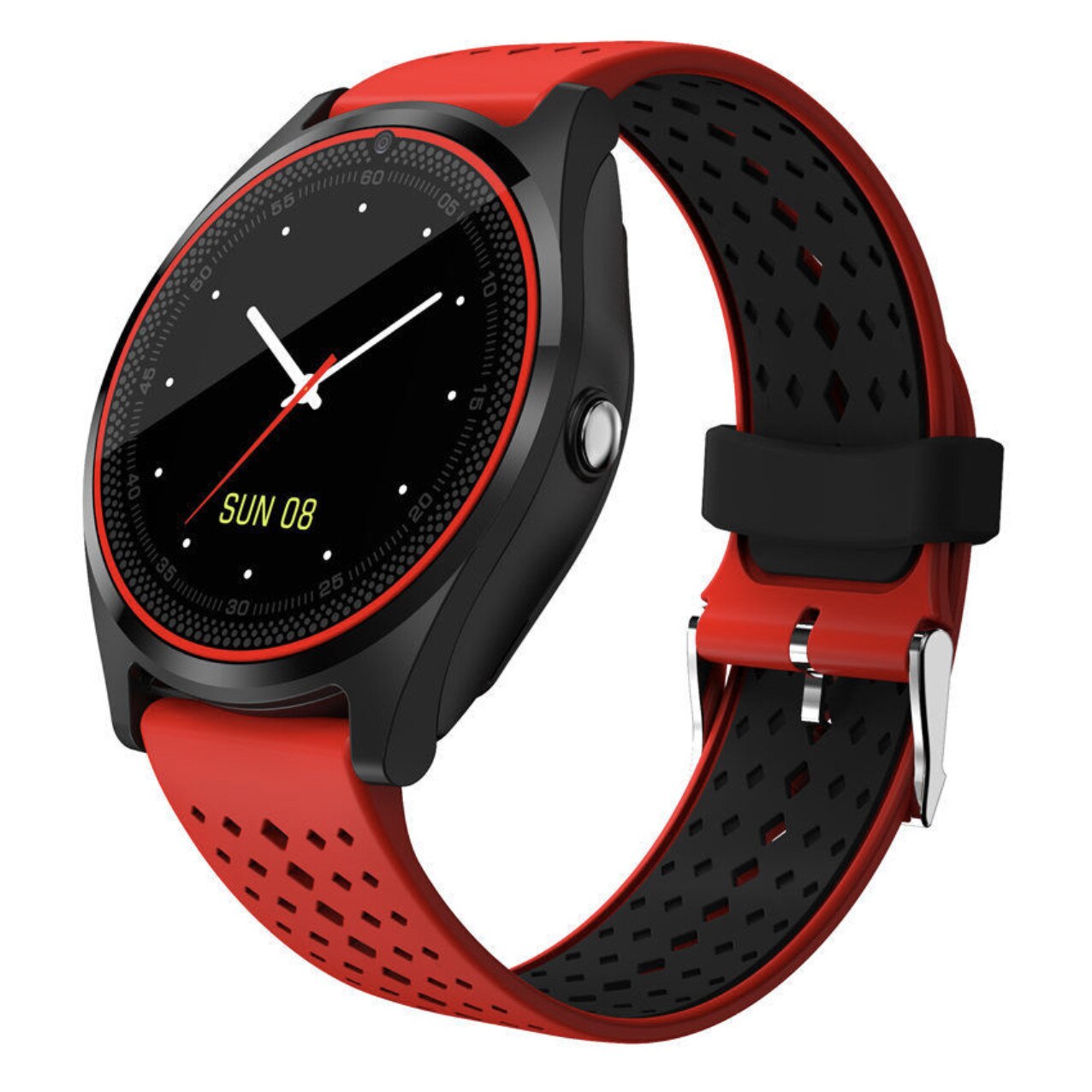 Ceas inteligent Smartwatch Red Touchscreen HD 1.3 inch Notificari ...