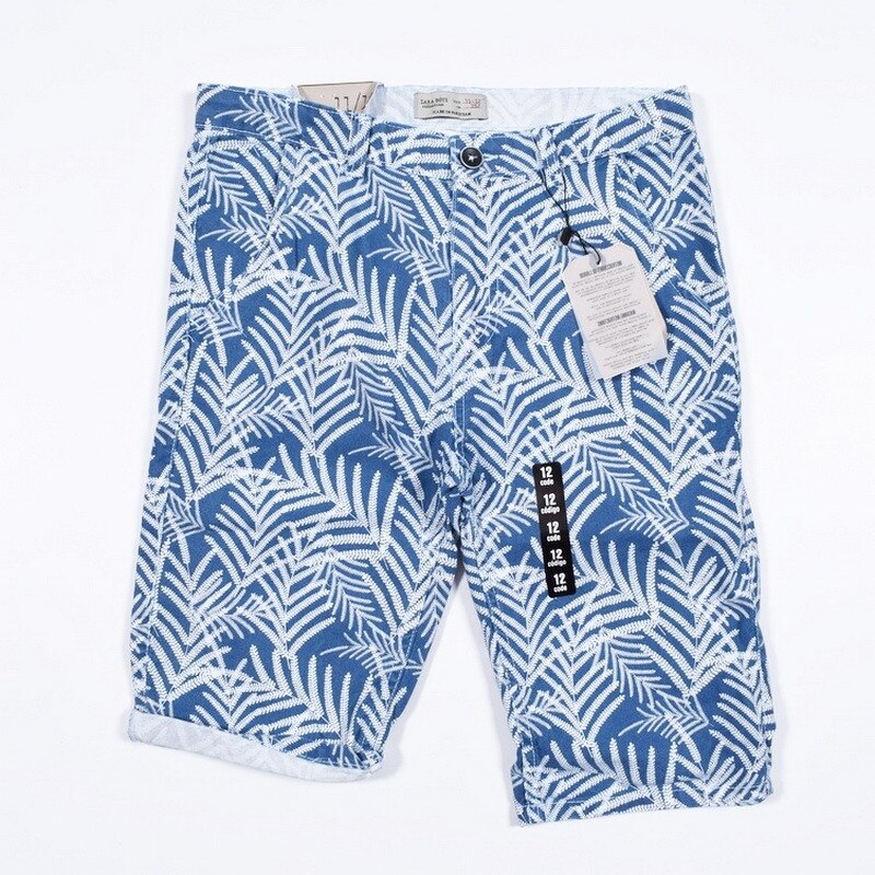 Pantaloni Zara, baieti, scurti, albastri, 11-12 ani, 152 cm - eMAG.ro