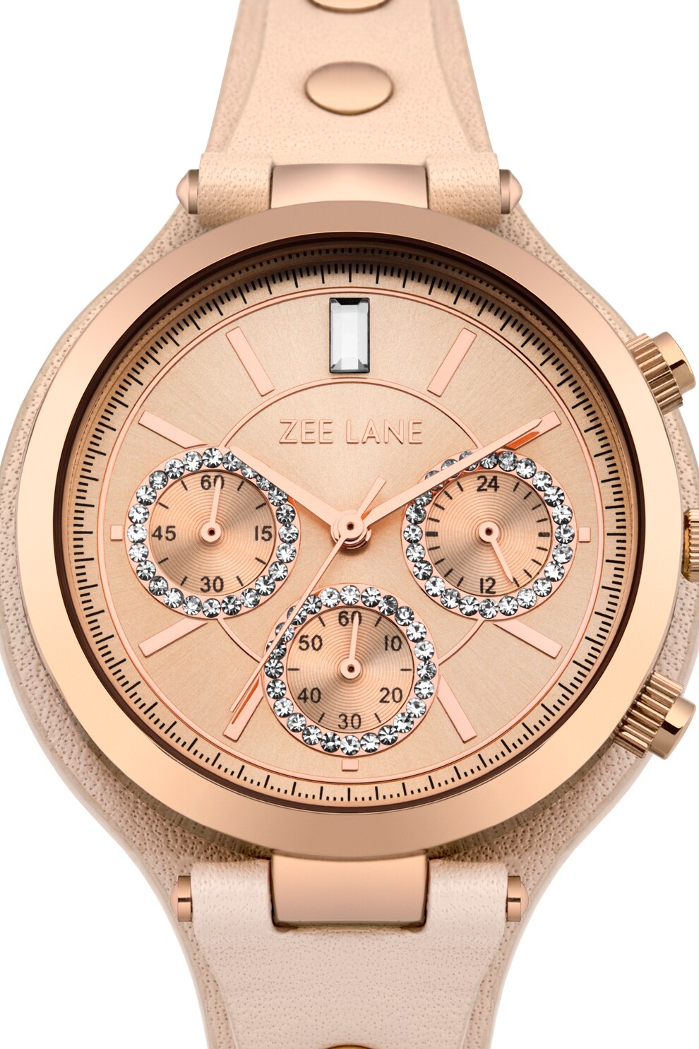 Zee Lane Collection, Часовник с кожена каишка, Бежов - eMAG.bg