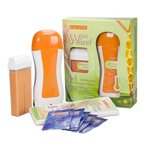Kit Incalzitor depilare, Karaver, +roll-on 100ml+benzi dep 25 buc+5 ...