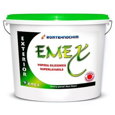 Vopsea Lavabila Siliconica de Exterior “EMEX”, Light Grey, Bidon 15 ...