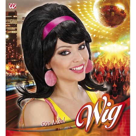 Peruca de dama anilor '60, neagra - eMAG.ro