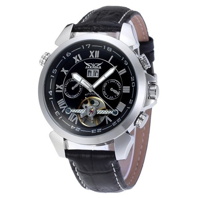 Ceas Automatic Jaragar Tourbillion,Rezistent Apa,Functie Calendar - eMAG.ro