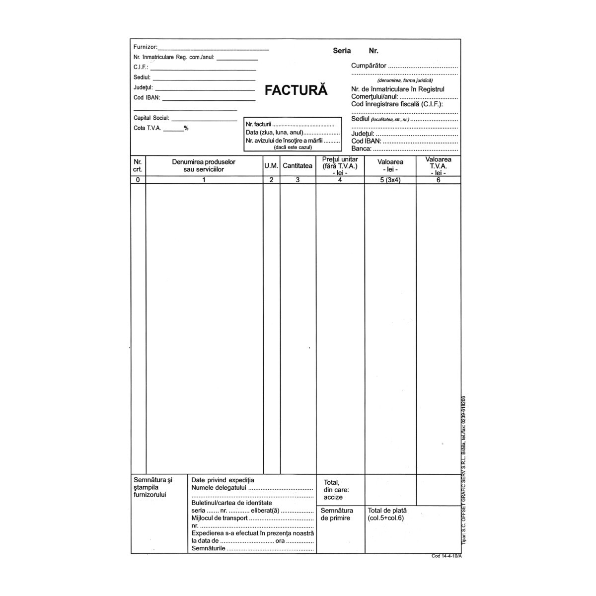 Facturier A4, 3 ex/set, 50 seturi, 150 file - eMAG.ro
