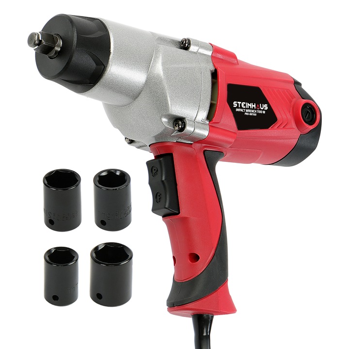 Masina de insurubat cu impact Steinhaus PRO-IW1100, 1100 W, 450 Nm + 4 ...