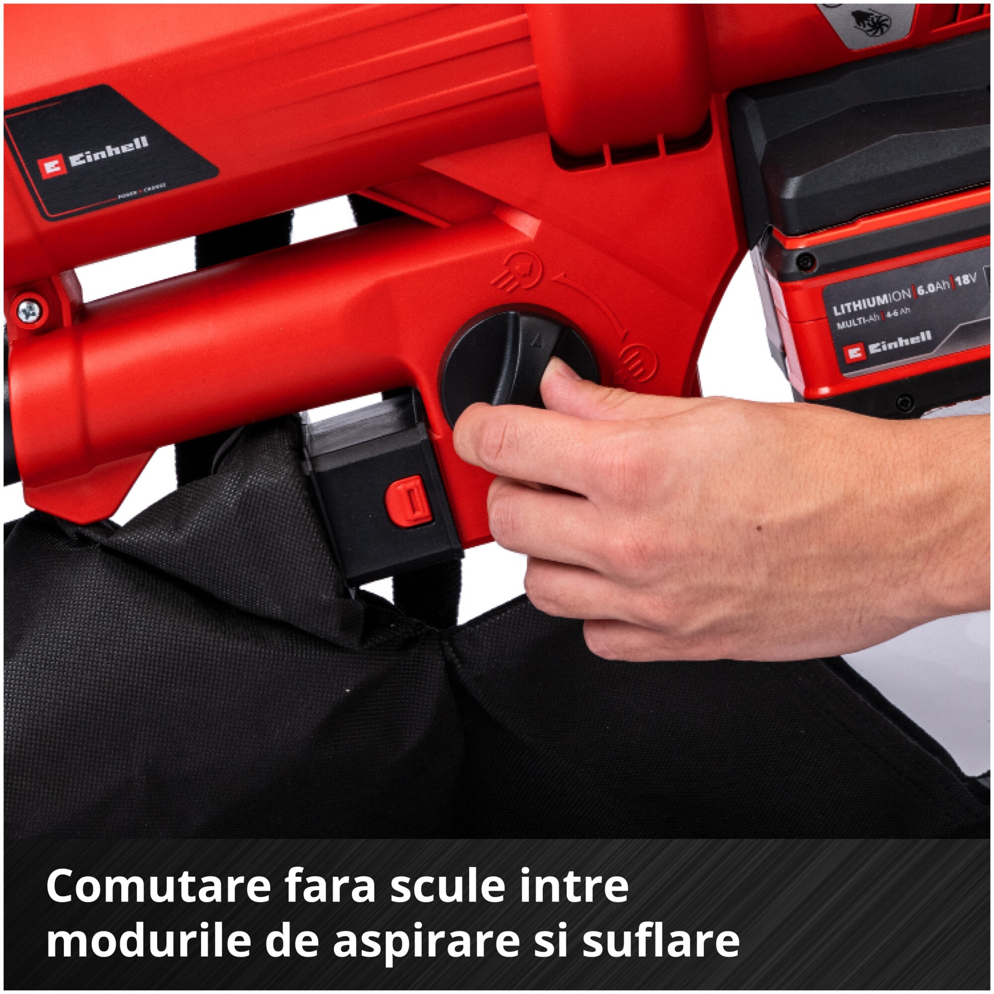 Suflanta si aspirator pentru frunze pe acumulator Einhell Power X ...