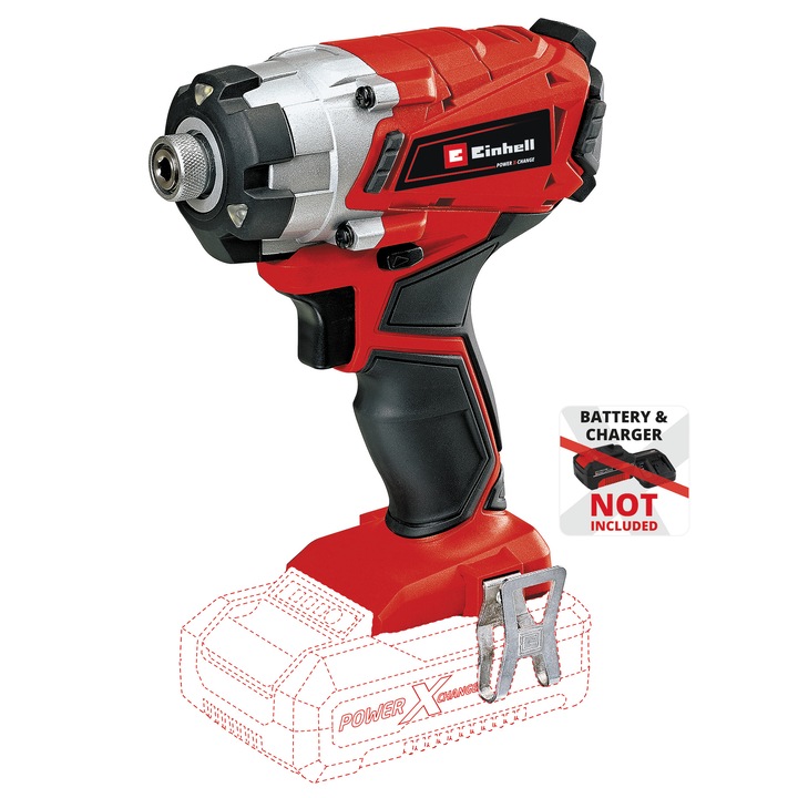 Surubelnita fara fir cu impact Einhell Power X-ChangeTE-CI 18/1 Li-solo ...