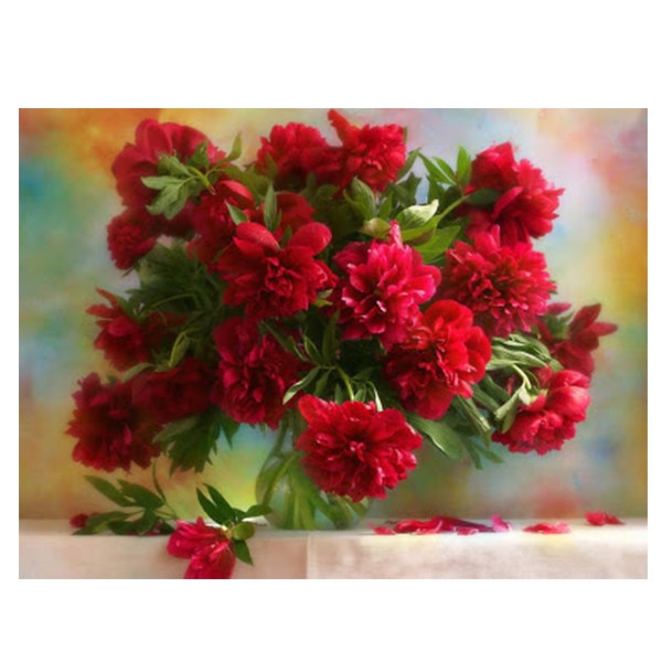 Pictura pe numere Garoafe Rosii 40 x 50 cm - eMAG.ro