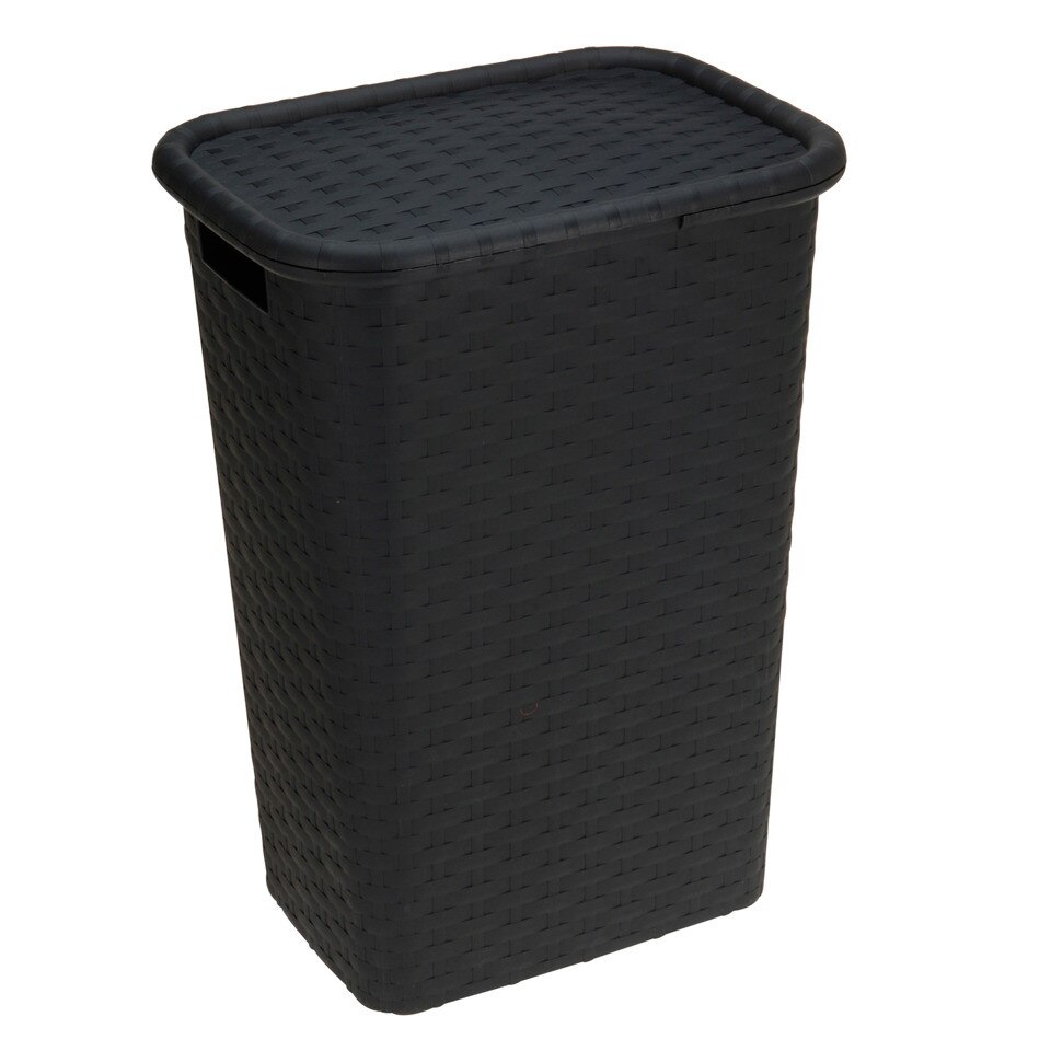 Cos de rufe Emako, Dreptunghiular, 82 L, Negru - eMAG.ro